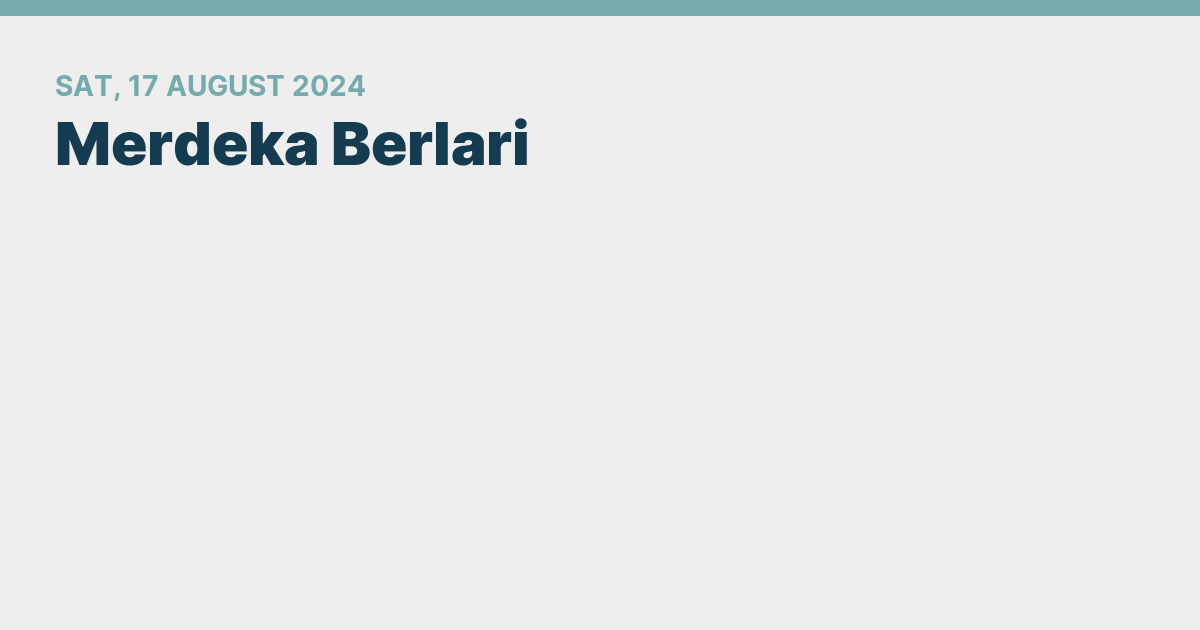 Merdeka Berlari - 2024