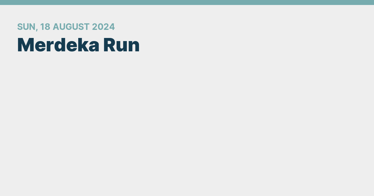 Merdeka Run - 2024
