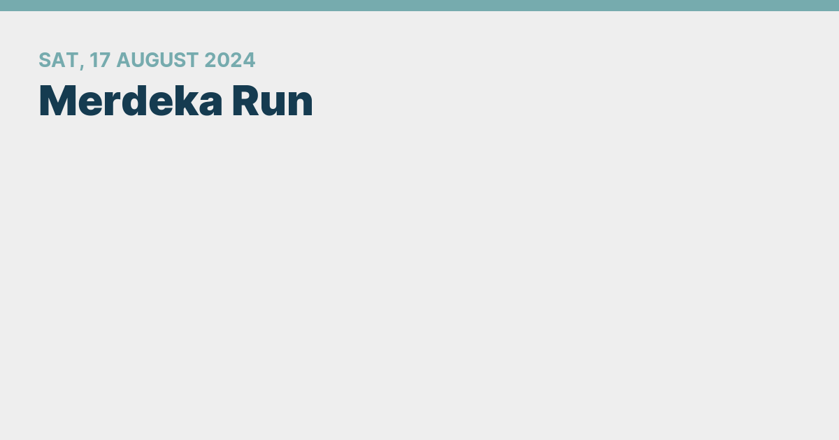 Merdeka Run 2024 - Bandung
