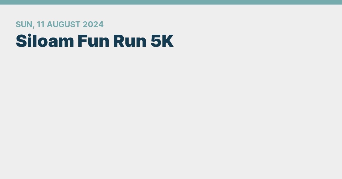 Siloam Fun Run 5K - 2024