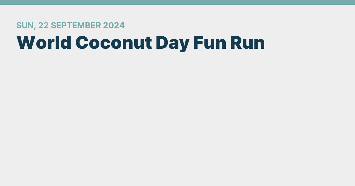 World Coconut Day Fun Run 2024 - Bandung