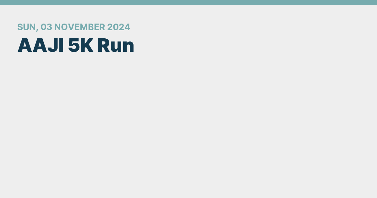 AAJI 5K Run 2024 - Jakarta Selatan