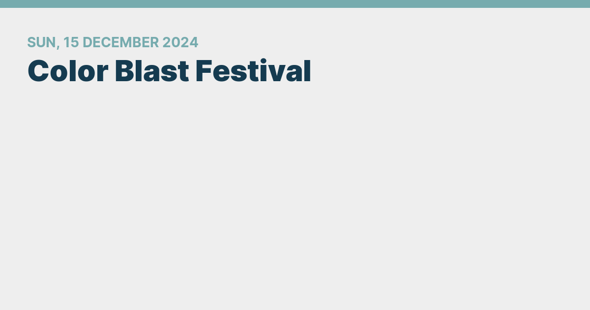 Color Blast Festival 2024 - Jakarta Pusat