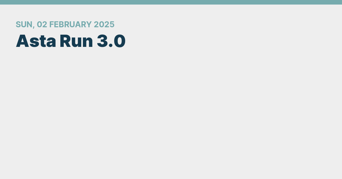 Asta Run 3.0 - 2025