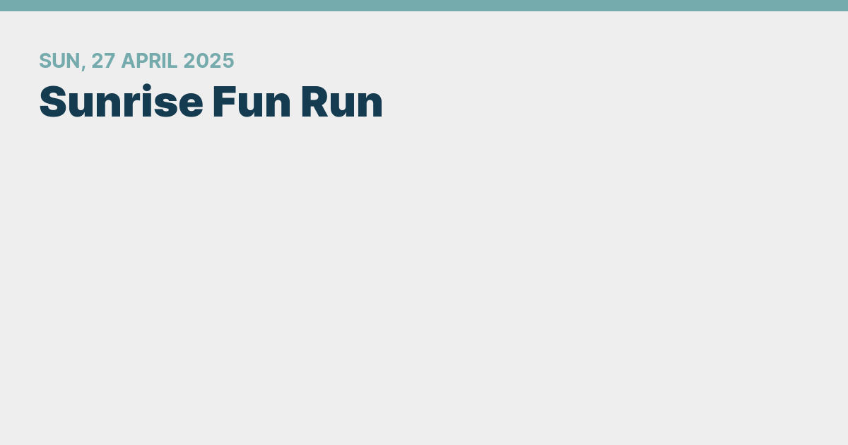 Sunrise Fun Run 2025 - Batam